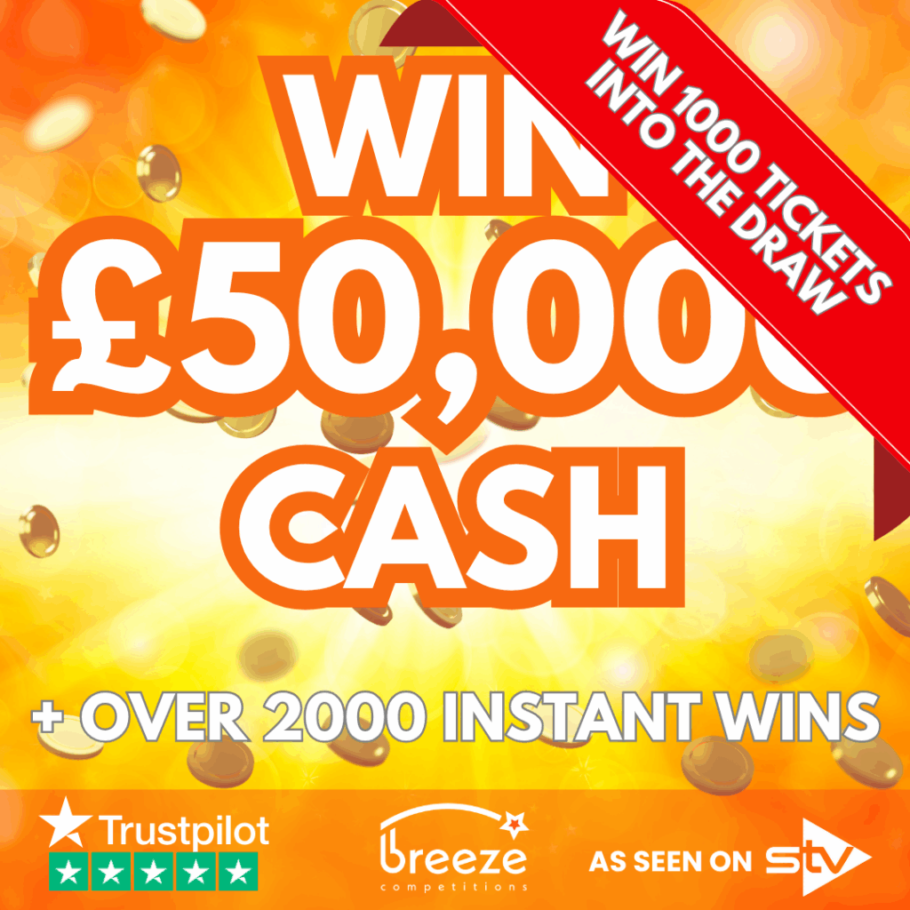⭐️ LOW ODDS ⭐️ £50,000 Tax Free Cash – Win 1000 tickets into the main ...
