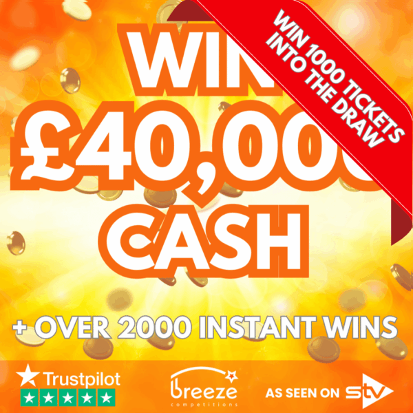 LOW ODDS ⭐️£40,000 Tax Free Cash - Win 1000 tickets into the main draw ...